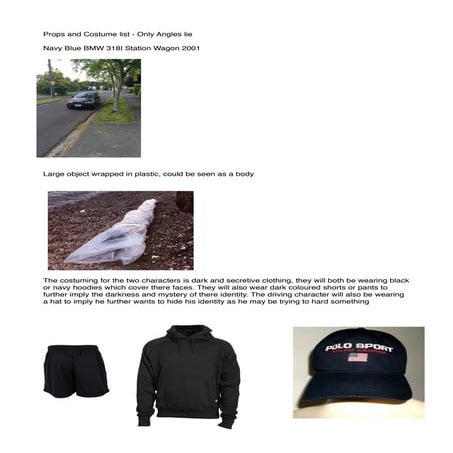 Props and Costumes List | PDF