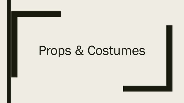 Props + costume list | DOCX