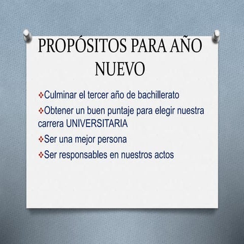 Propósitos para año nuevo | PPTX