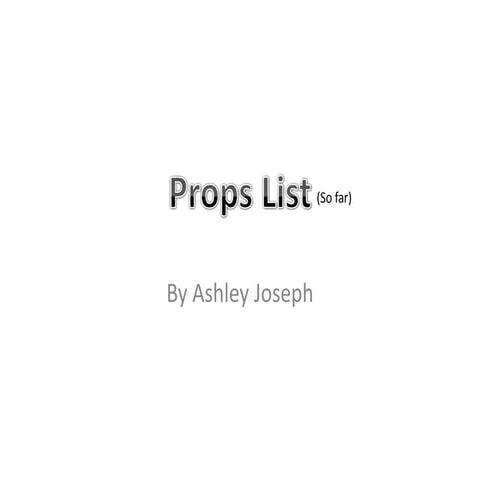 Props list | PPTX