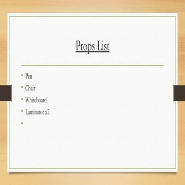 Props list | PPT