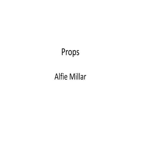 Music Video Props | PPTX