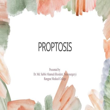 Evaluation of proptosis | PPTX