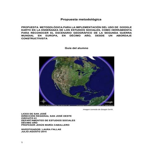 Google Earth en Estudios Sociales | PDF
