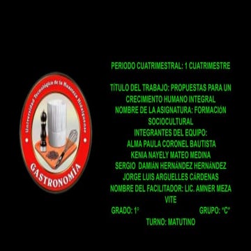 Propuestas para un Crecimiento Humano Integral | PPTX