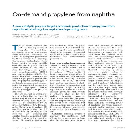 Naphtha Cracking Unit : Ethylene Production | PPTX