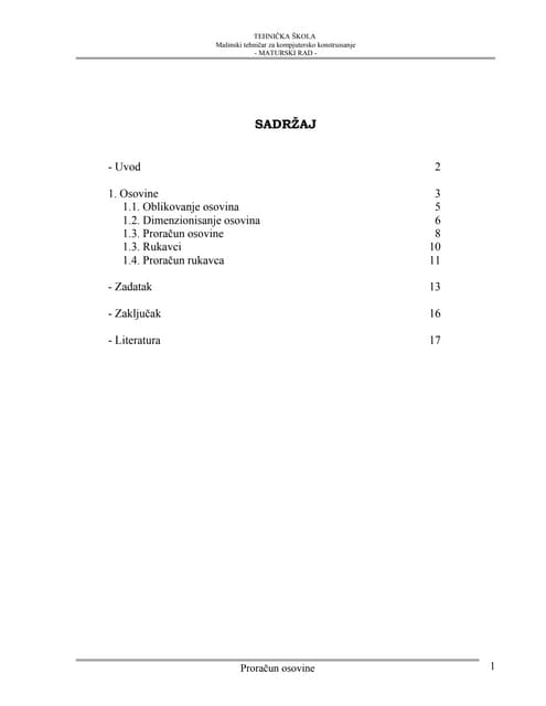 Proracun zakovanog spoja | DOC