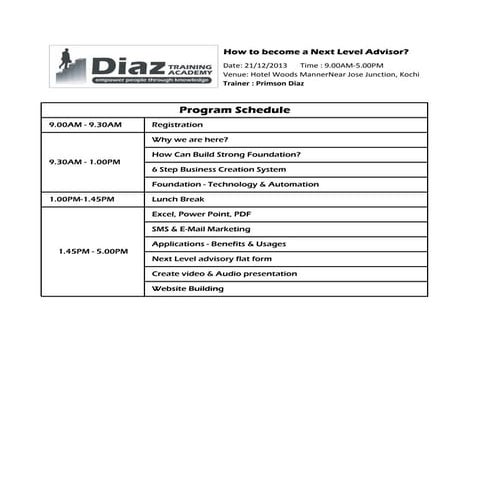 Program Schedule | PDF