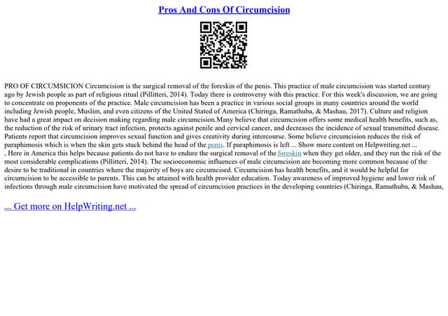 Pros And Cons Of Circumcision Ppt