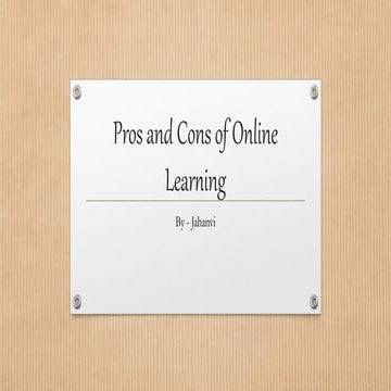 Pros and Cons of Online Learning .pptx