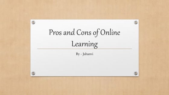 Online vs offline classes | PPT