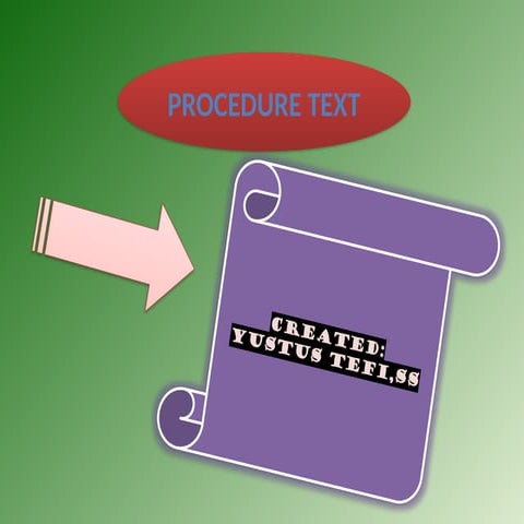 PROCEDURES TEXT, CREATED BY : YUSTUS TEFI | PPT