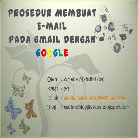 Prosedur Membuat Email pada Gmail dengan Google | PPTX