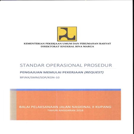 Prosedur memulai pekerjaan request kon-10 | PDF