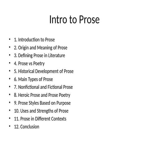 Comprehensive Guide to Understanding Prose: Forms, Examples, and Uses ...