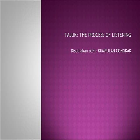 Proses Mendengar | PPT