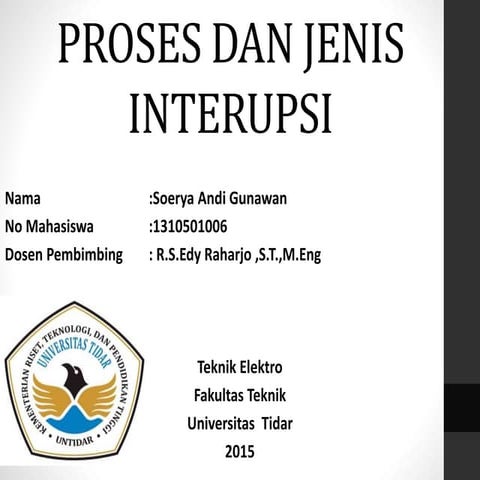 Jenis dan proses interupsi | PPTX