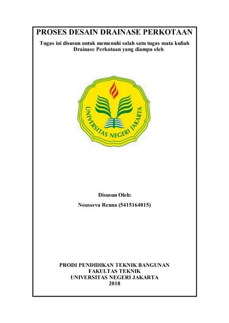 Gambar teknis perencanaan drainase | PDF