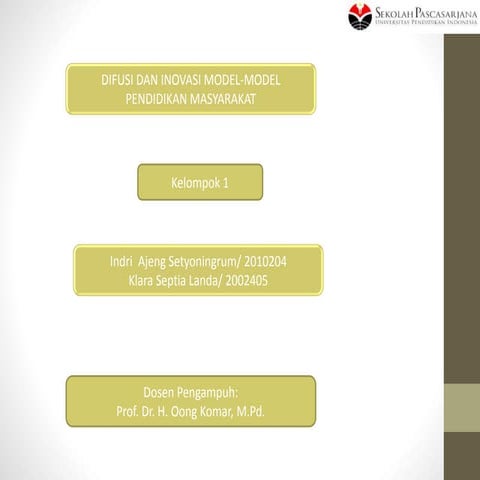 Proses Difusi dan Keputusan Inovasi | PPT