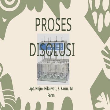 Uji Disolusi | PPT