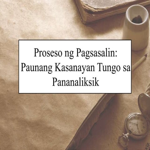 Pagsasaling wika ppt | PPTX