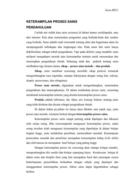 Natuna keterampilan proses sains | PPT