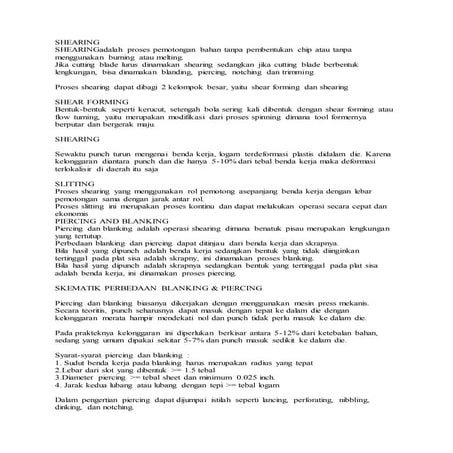 mengenal proses blanking (pemotongan plat pada praktikum pembentukan ...