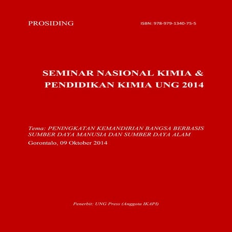 Prosiding semnas kimia ung nurdin | PDF