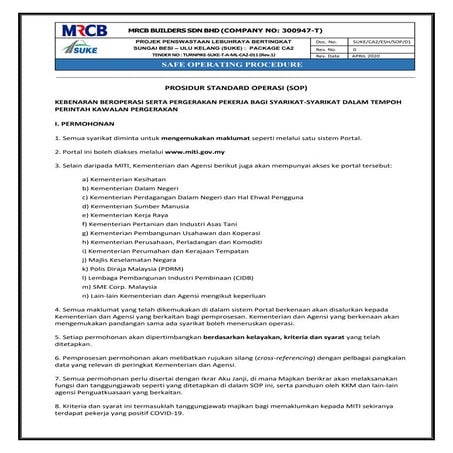 Prosidur standard operasi (sop) kebenaran pkp | PDF