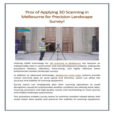 Pros of Applying 3D Scanning in Melbourne for Precision Landscape ...
