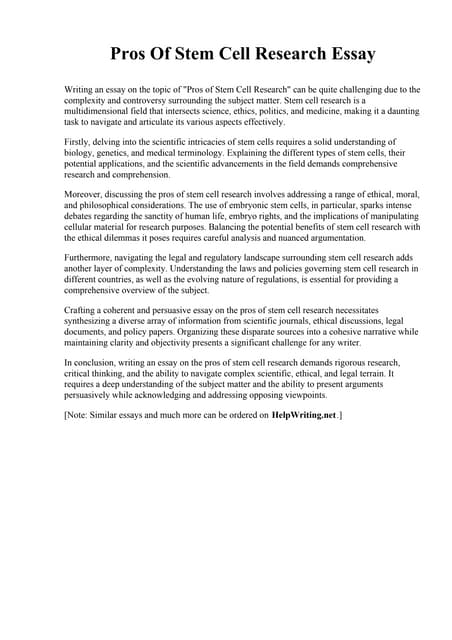 Stem Cell Research Essay.pdf