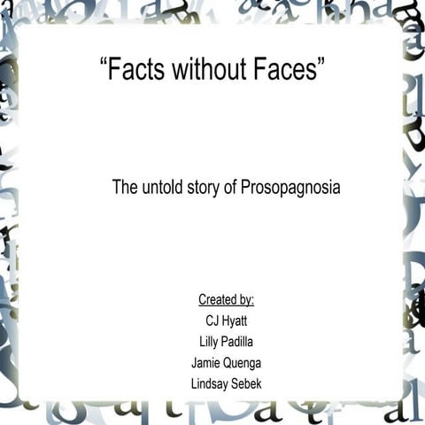 Prosopagnosia | PPT