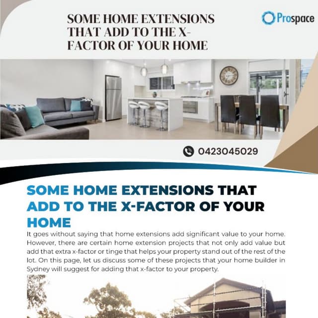 SOME HOME EXTENSIONS THAT ADD TO THE X-FACTOR OF YOUR HOME | PDF