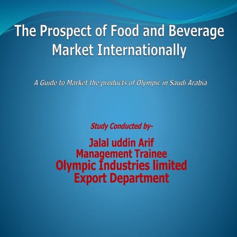 Saudi Arabian Beverage Market | PPT