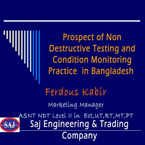 Prospect of non destructive testing and condition monitoring scope in ...