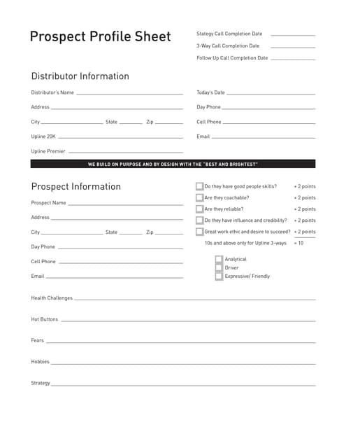 Prospect Worksheet | RTF