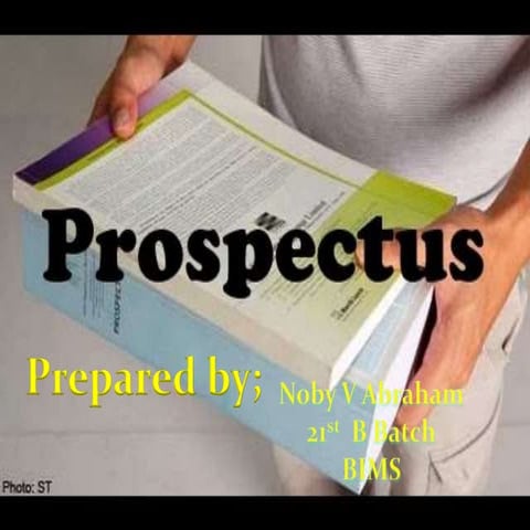 TYPES OF Prospectus | PPTX