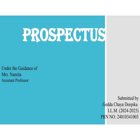 PROSPECTUS presentaton and improtance.ppt