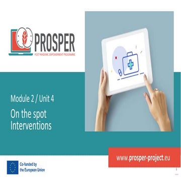 Module 2 / Unit 4 On the spot Interventions | PPTX