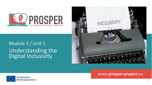 Module 3 / Unit 1 Understanding the Digital Inclusivity | PPTX Module 3 / Unit 1 Understanding the Digital Inclusivity | PPTX