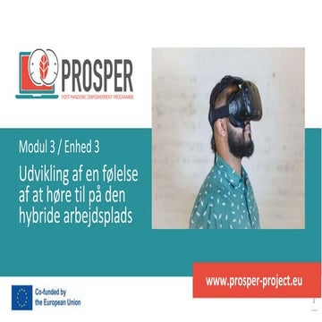 PROSPER - Module 3 - Unit 3 Developing the sense of belonging in hybrid mode da.pptx