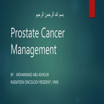 Prostate cancer , radiotherapy | PPTX