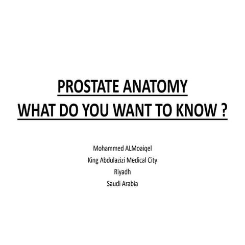 Prostate anatomy | PPTX