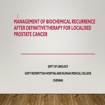 Prostate carcinoma- biochemical recurremce | PDF