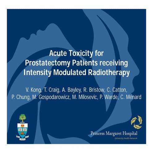 Prostate Imrt | PDF | Physical Therapy | Wellness