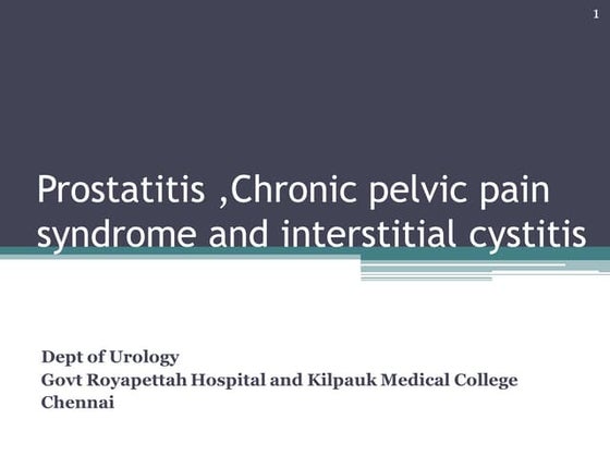 Disorder of the Male Reproductive organ Prostatitis.pptx