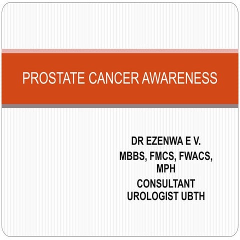 Prostate cancer health talk | PPTX