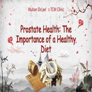 Prostate Health-The Importance of a Healthy Diet | PPT