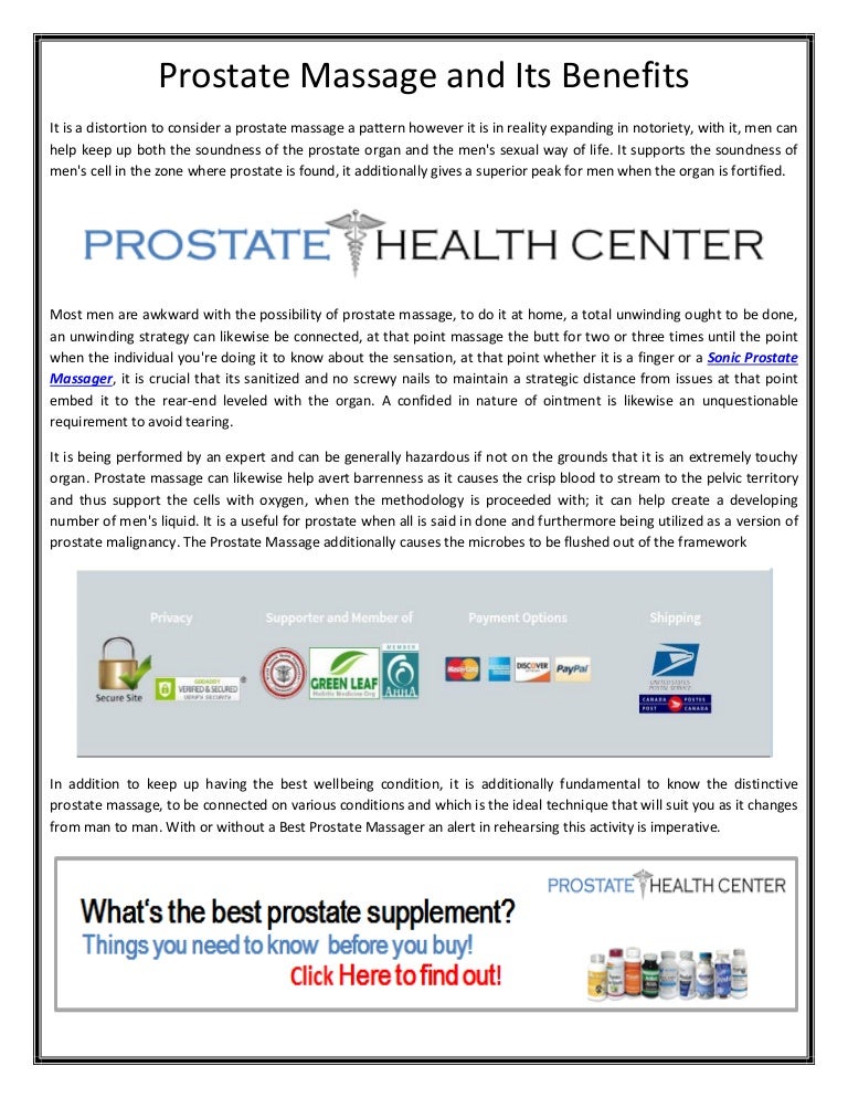 Prostate Massage And Its Benefits