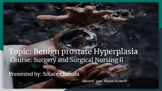 Benign prostatic hyperplasia (BPH) | PPT